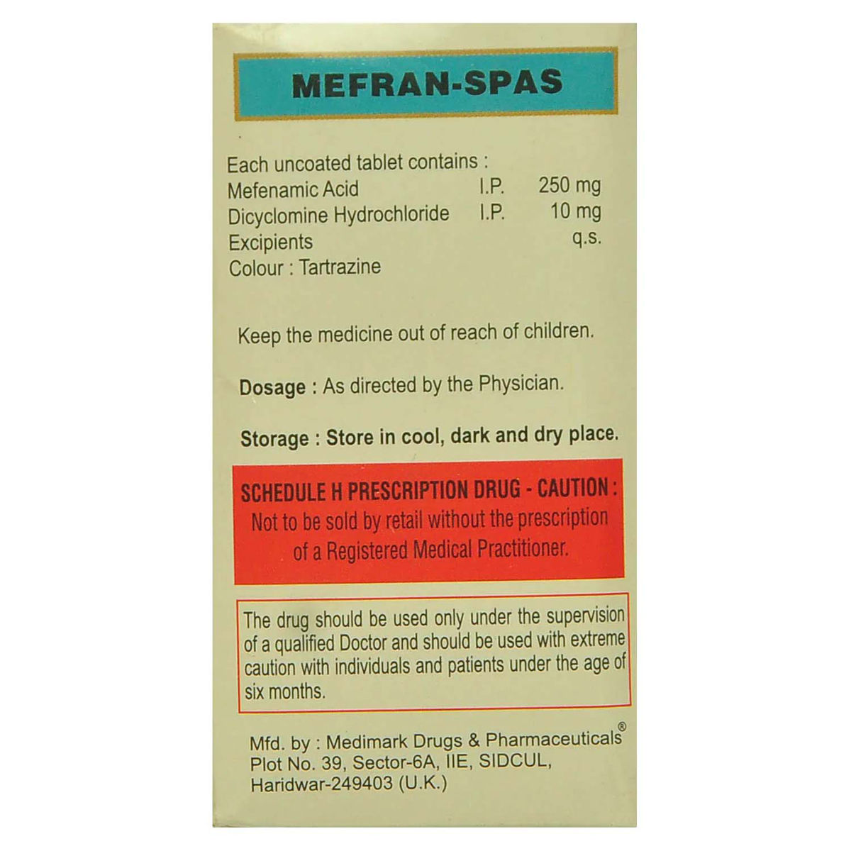 MEFRAN SPAS TABLET Price, Uses, Side Effects, Composition - Apollo Pharmacy