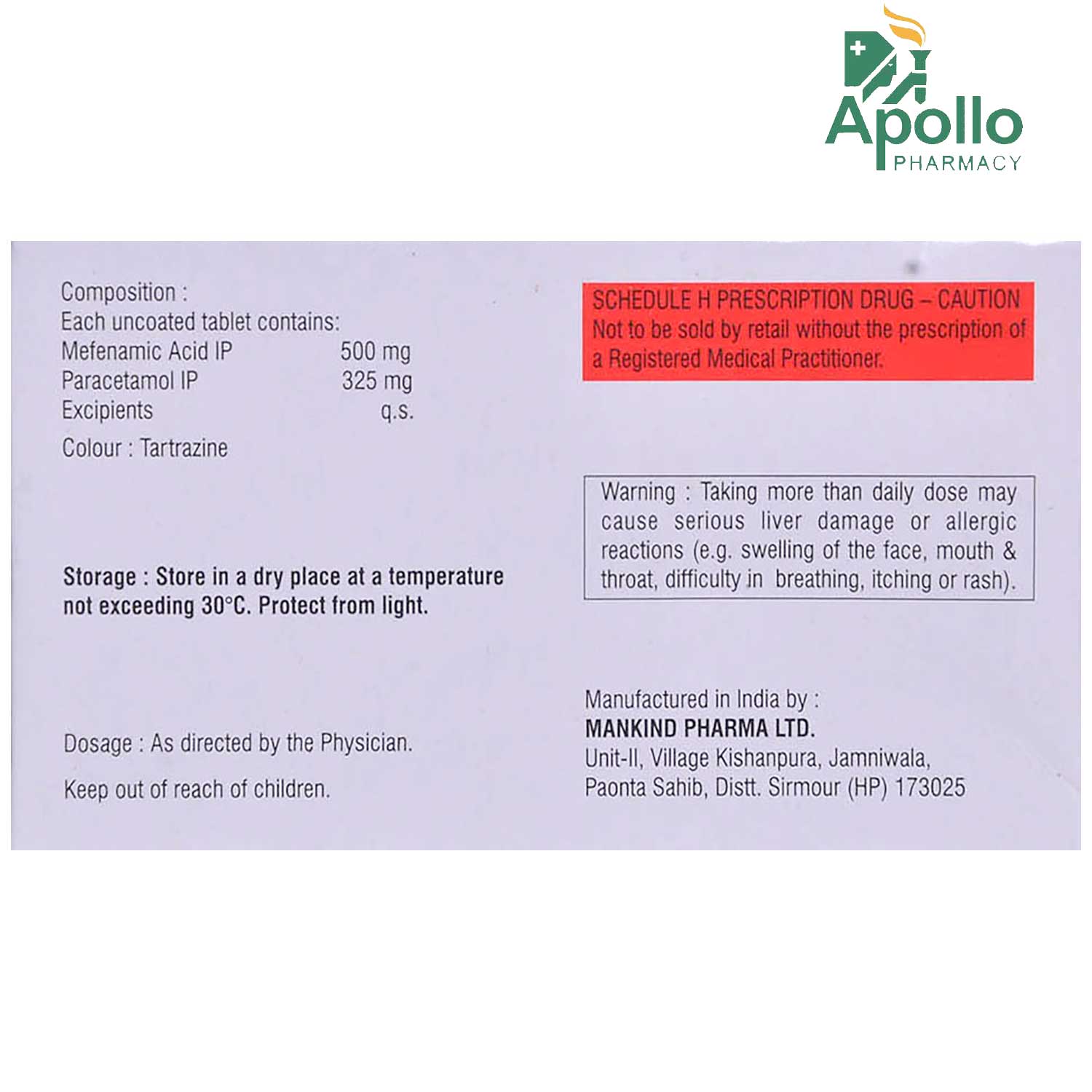 Mefkind Forte Tablet | Uses, Side Effects, Price | Apollo Pharmacy