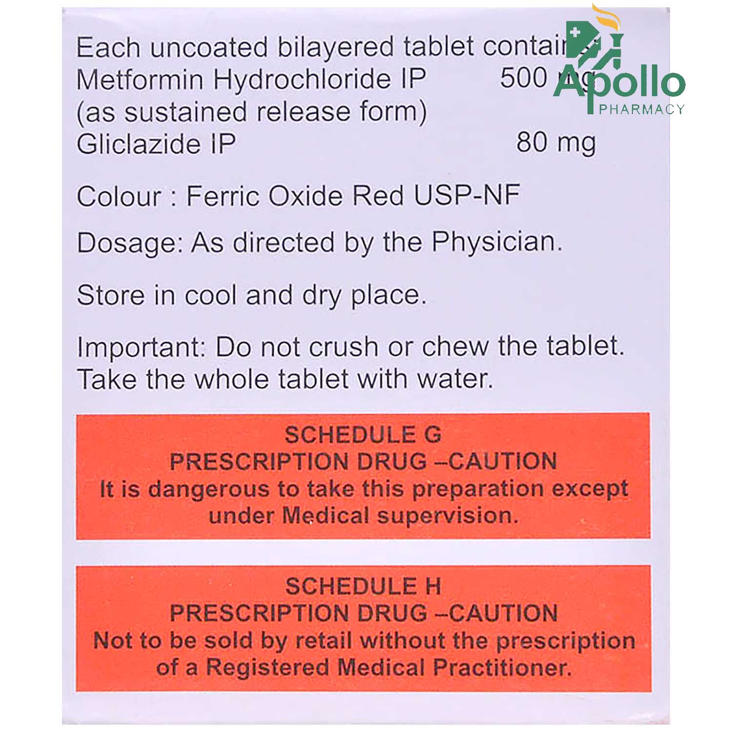 Mefomin-GZ 80 Tablet 15's Price, Uses, Side Effects, Composition ...