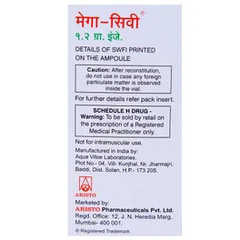 Mega-CV 1.2 gm Injection | Uses, Side Effects, Price | Apollo Pharmacy