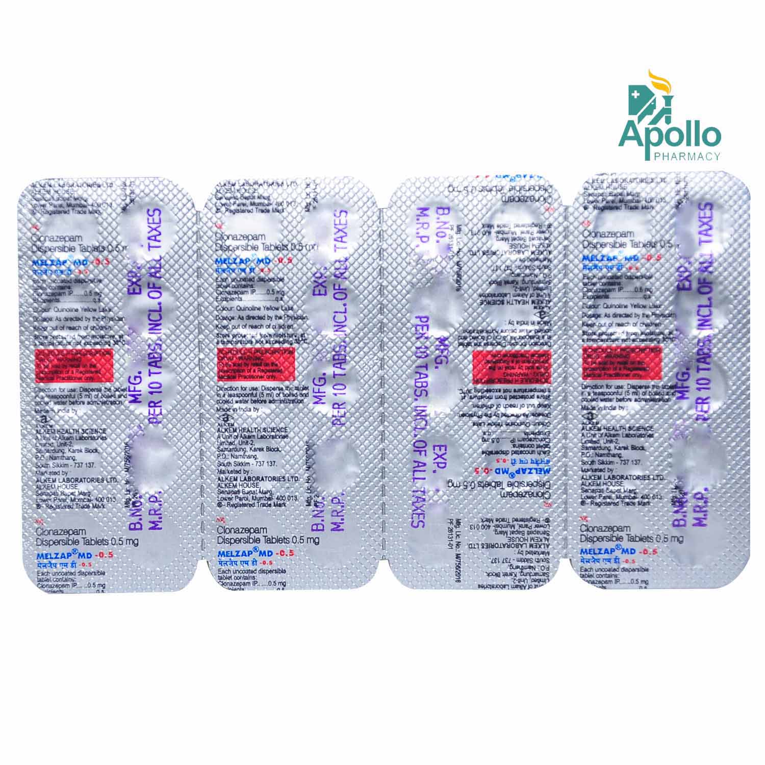 Melzap MD-0.5 Tablet 10's Price, Uses, Side Effects, Composition ...