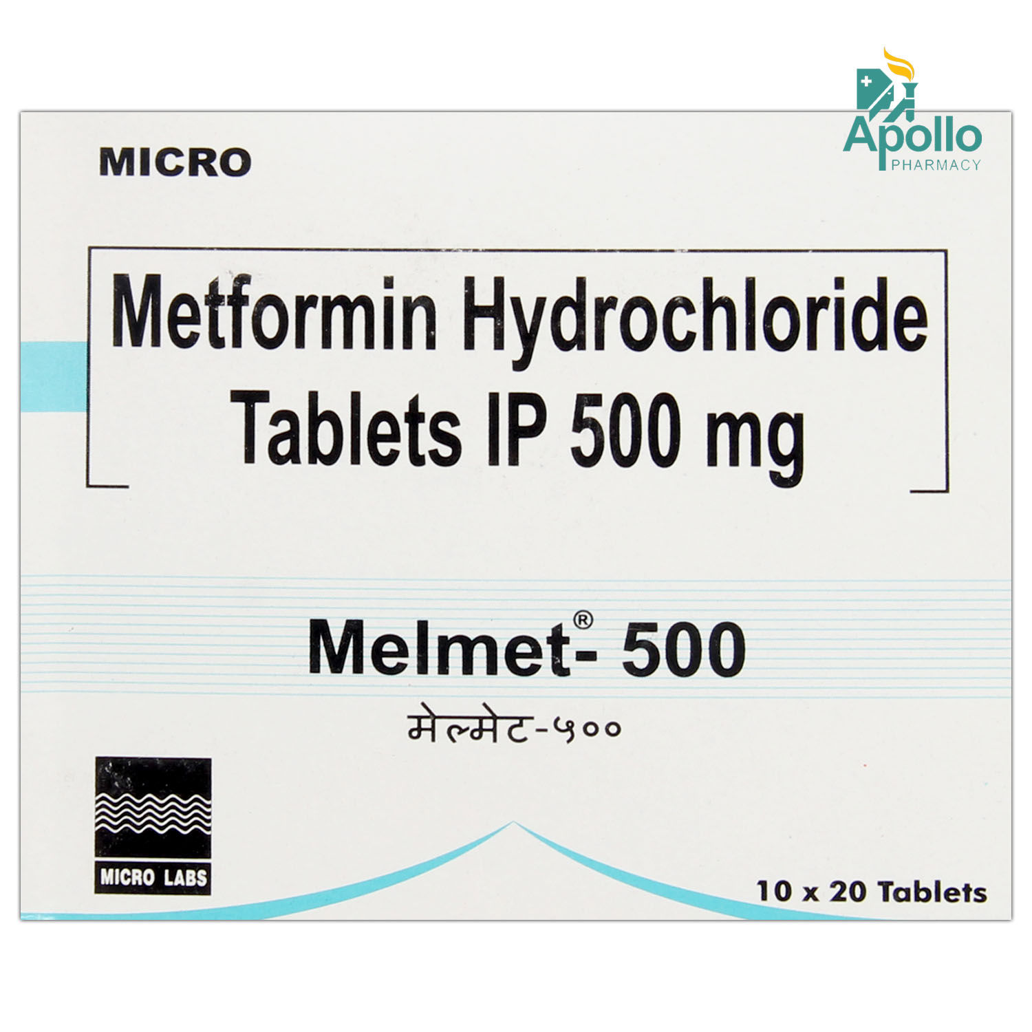 Melmet 500 Tablet | Uses, Side Effects, Price | Apollo Pharmacy