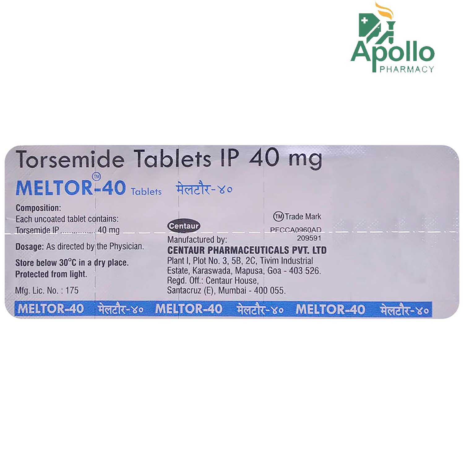 MELTOR 40MG TABLET Price, Uses, Side Effects, Composition - Apollo Pharmacy