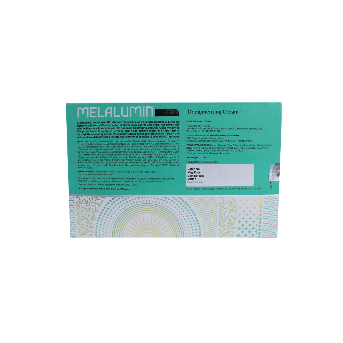 Melalumin Ultra Cream 20 gm Price, Uses, Side Effects, Composition ...