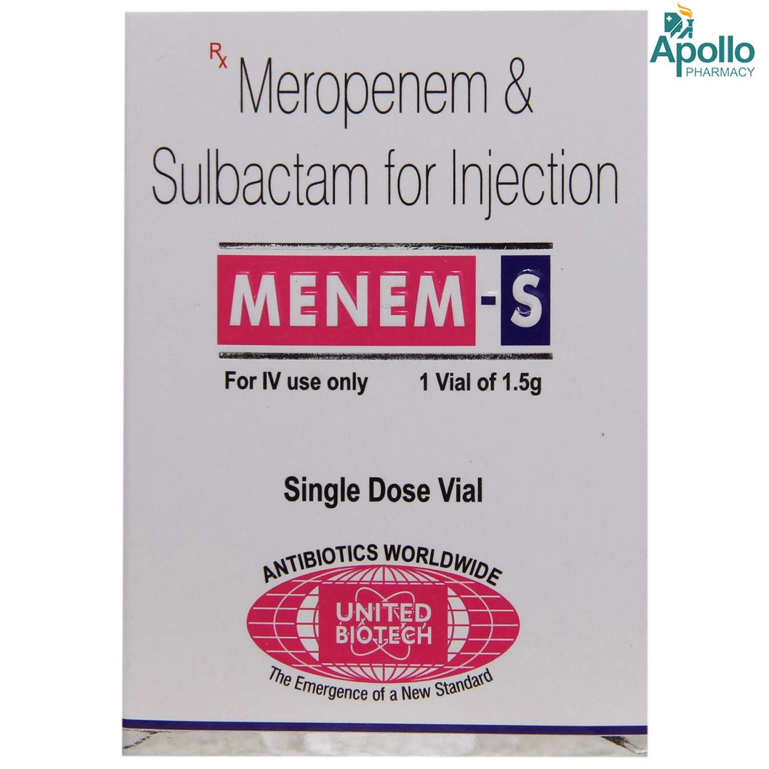 Mero SB 1.5gm Injection 1's Price, Uses, Side Effects, Composition ...