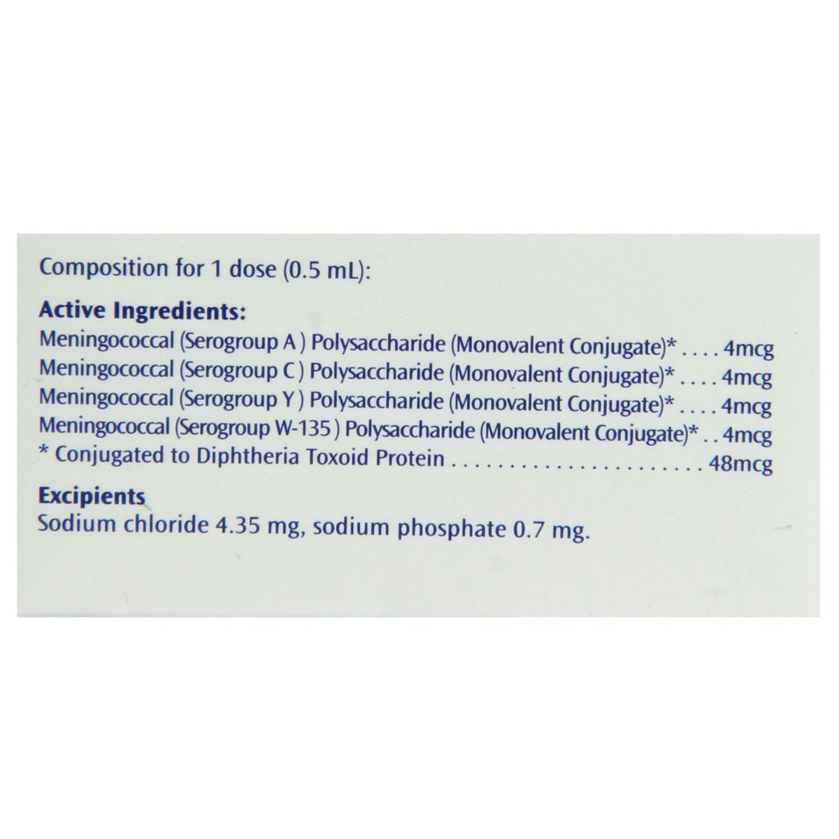 Menactra Vaccine 0.5 ml Price, Uses, Side Effects, Composition - Apollo ...