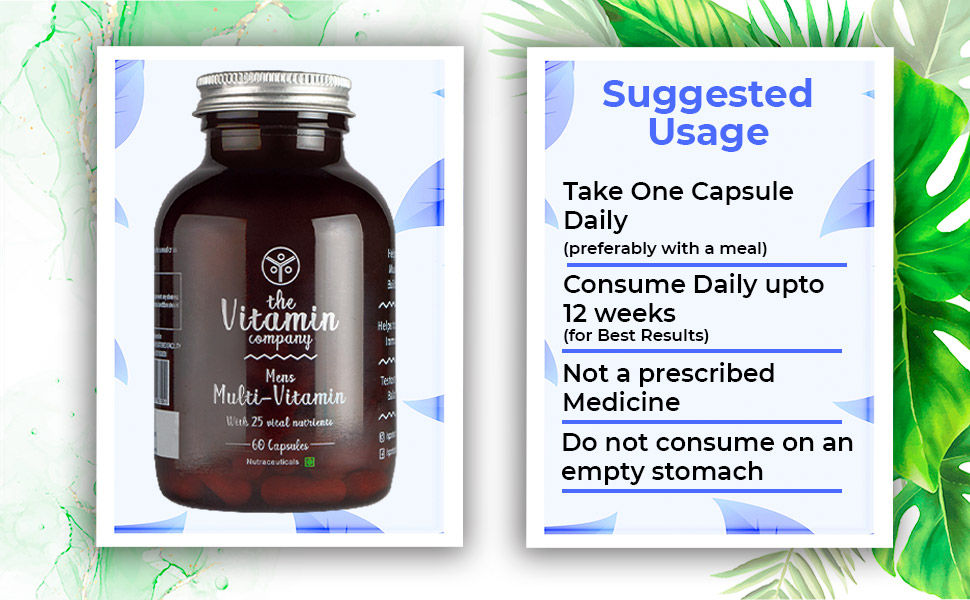 Buy The Vitamin Company Mens Multi-Vitamin, 60 Capsules | 19 Minutes ...
