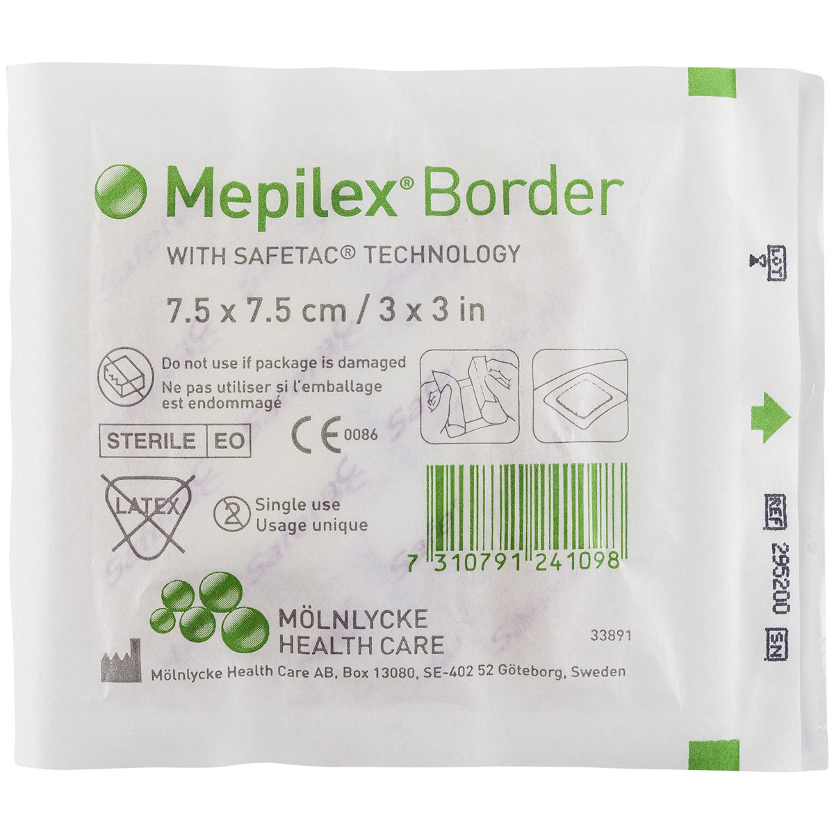 Mepilex Border Dressing 7.5x7.5 cm, 1 Count Price, Uses, Side Effects ...