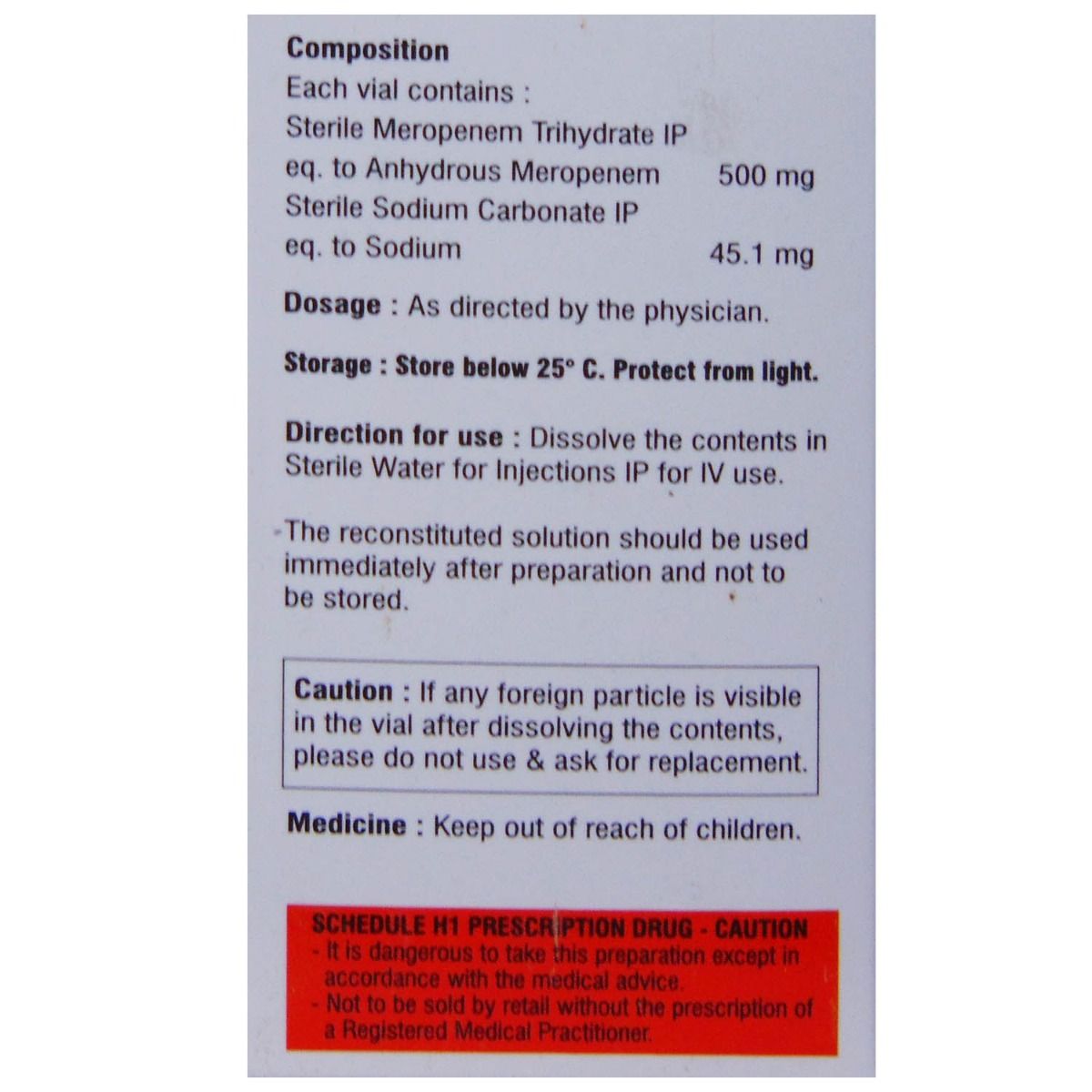 MEROREACH 500MG INJECTION Price, Uses, Side Effects, Composition ...