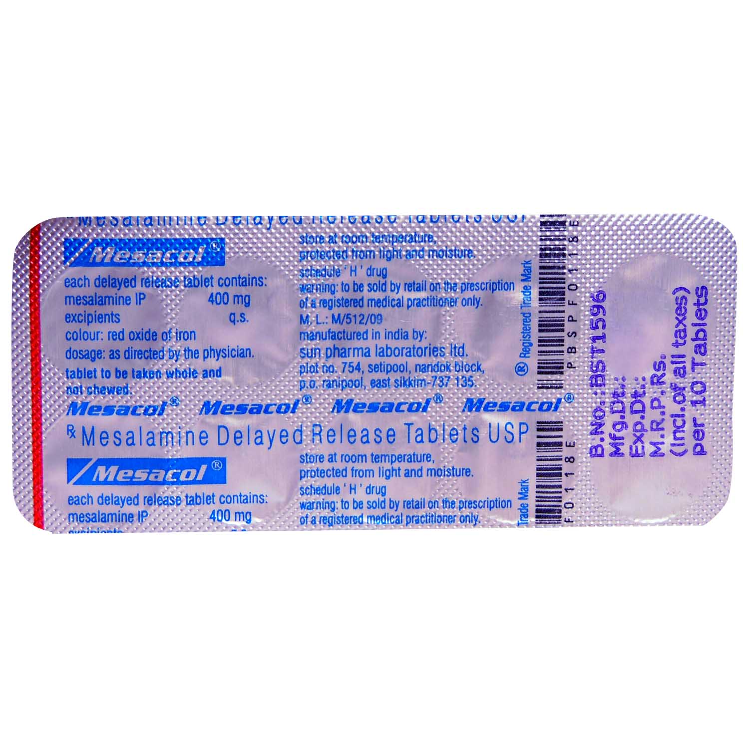 MESACOL 400MG TABLET Price, Uses, Side Effects, Composition - Apollo ...