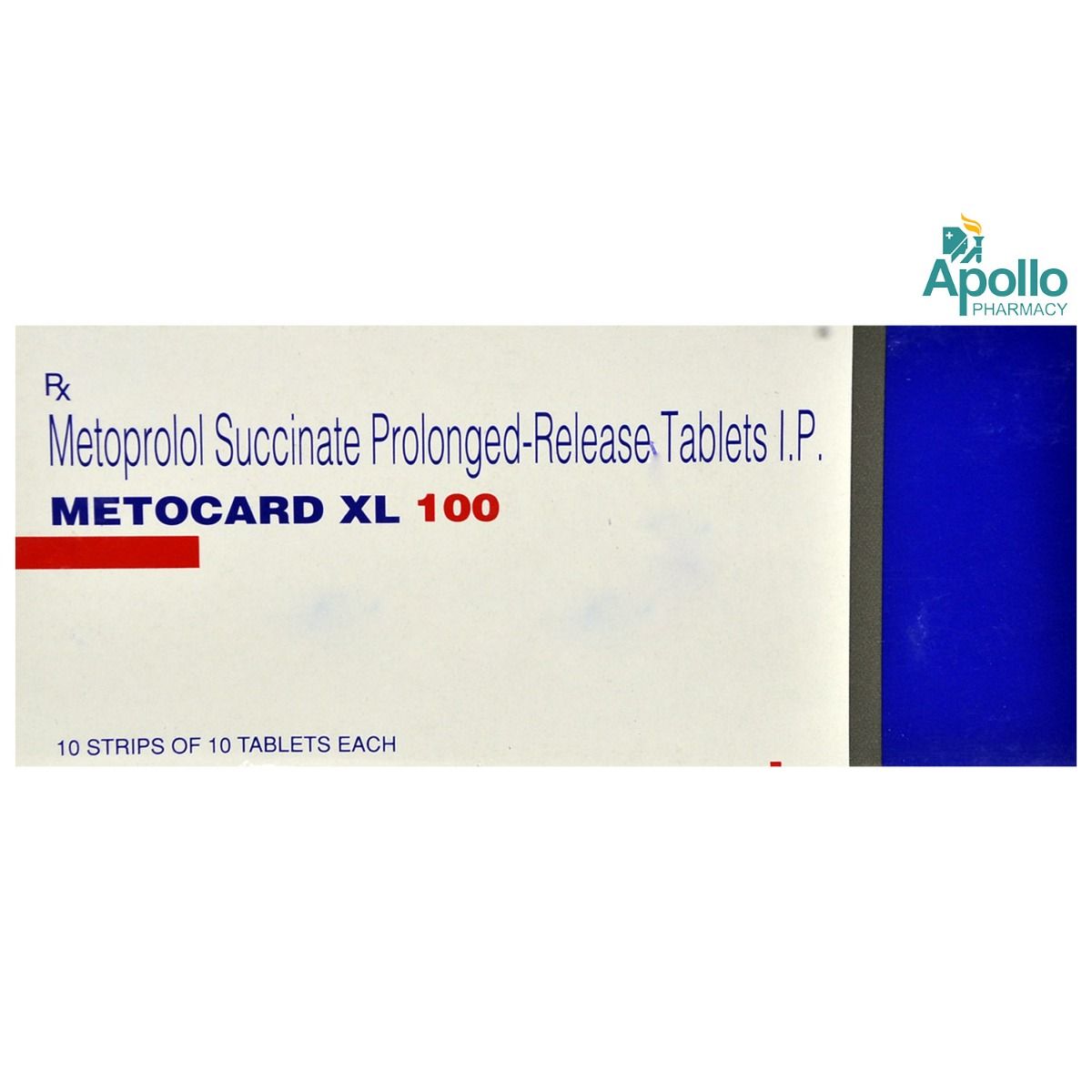 Metocard XL 100 Tablet 10's Price, Uses, Side Effects, Composition - Apollo Pharmacy