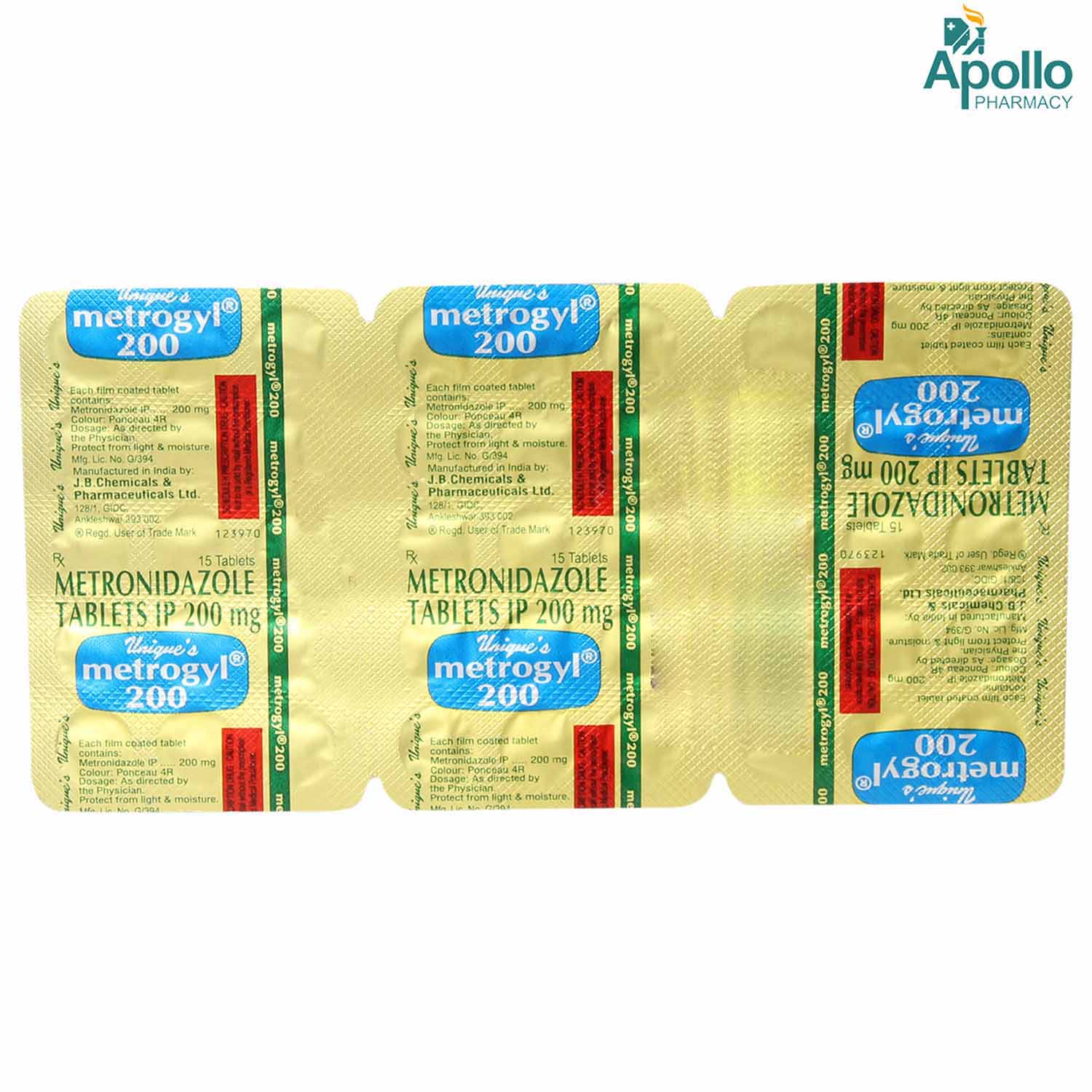 Metrogyl 200 Tablet 15's Price, Uses, Side Effects, Composition ...