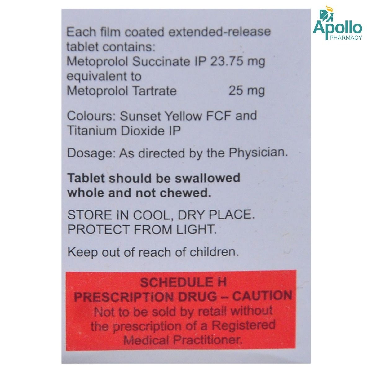 Metomac 25 Tablet | Uses, Side Effects, Price | Apollo Pharmacy