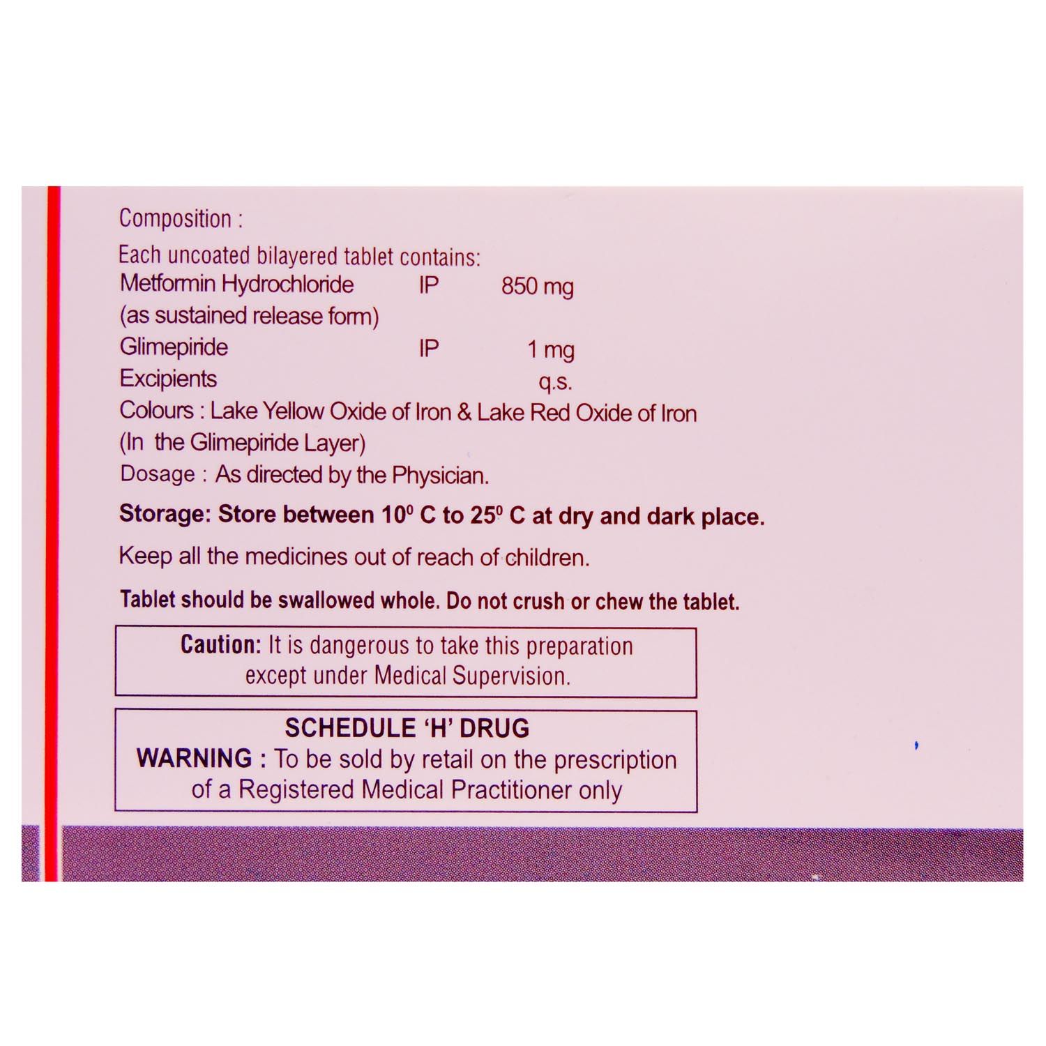 Metafort-G 851 Tablet 10's Price, Uses, Side Effects, Composition ...