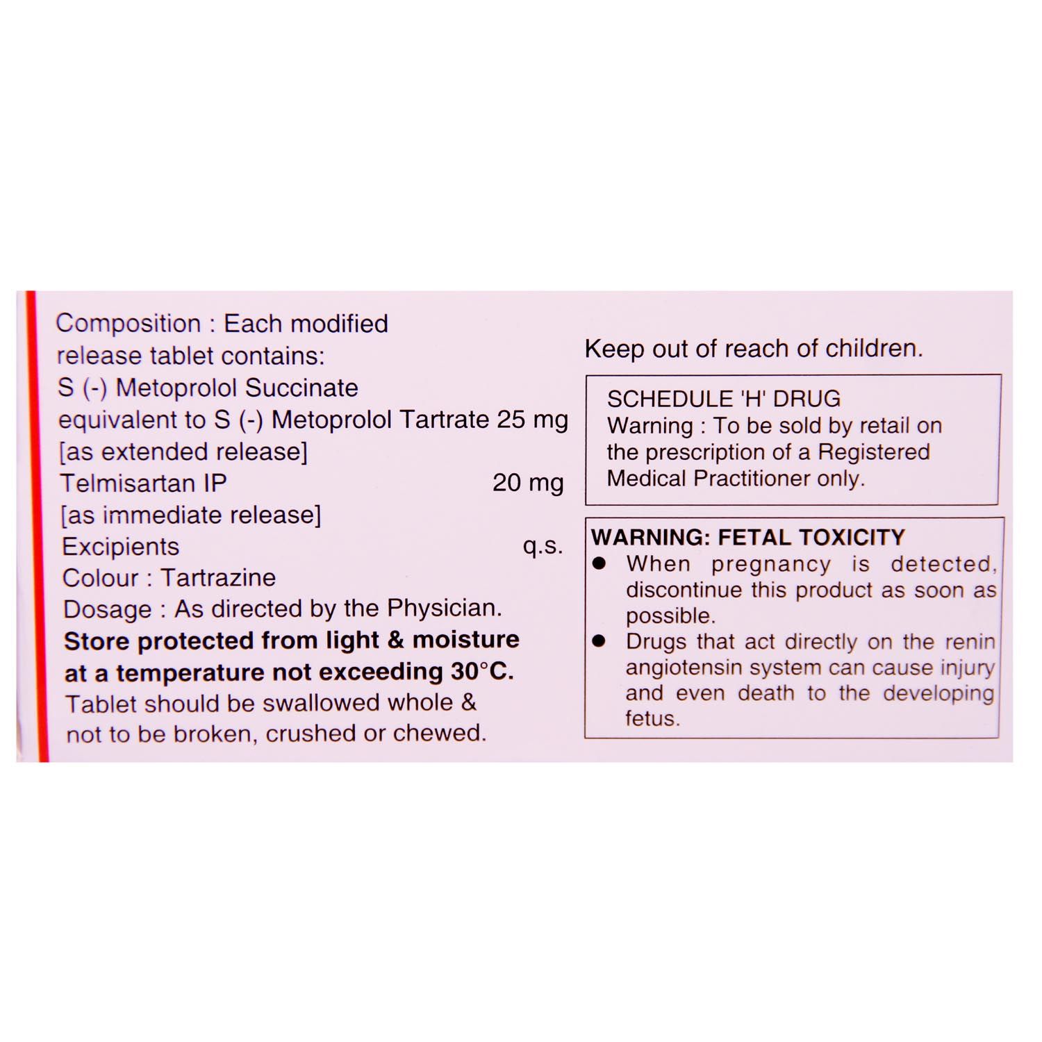 Metpure Tel 20 Tablet 10's Price, Uses, Side Effects, Composition ...