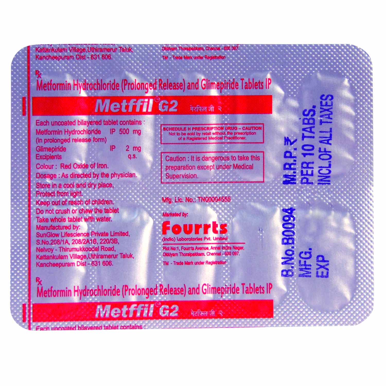Metffil G 2 Tablet 10's Price, Uses, Side Effects, Composition - Apollo ...
