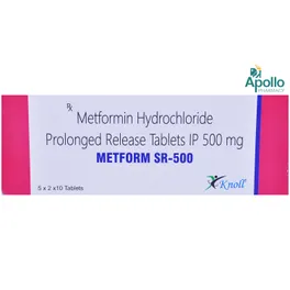 Metform SR 500 mg Tablet | Uses, Side Effects, Price | Apollo Pharmacy