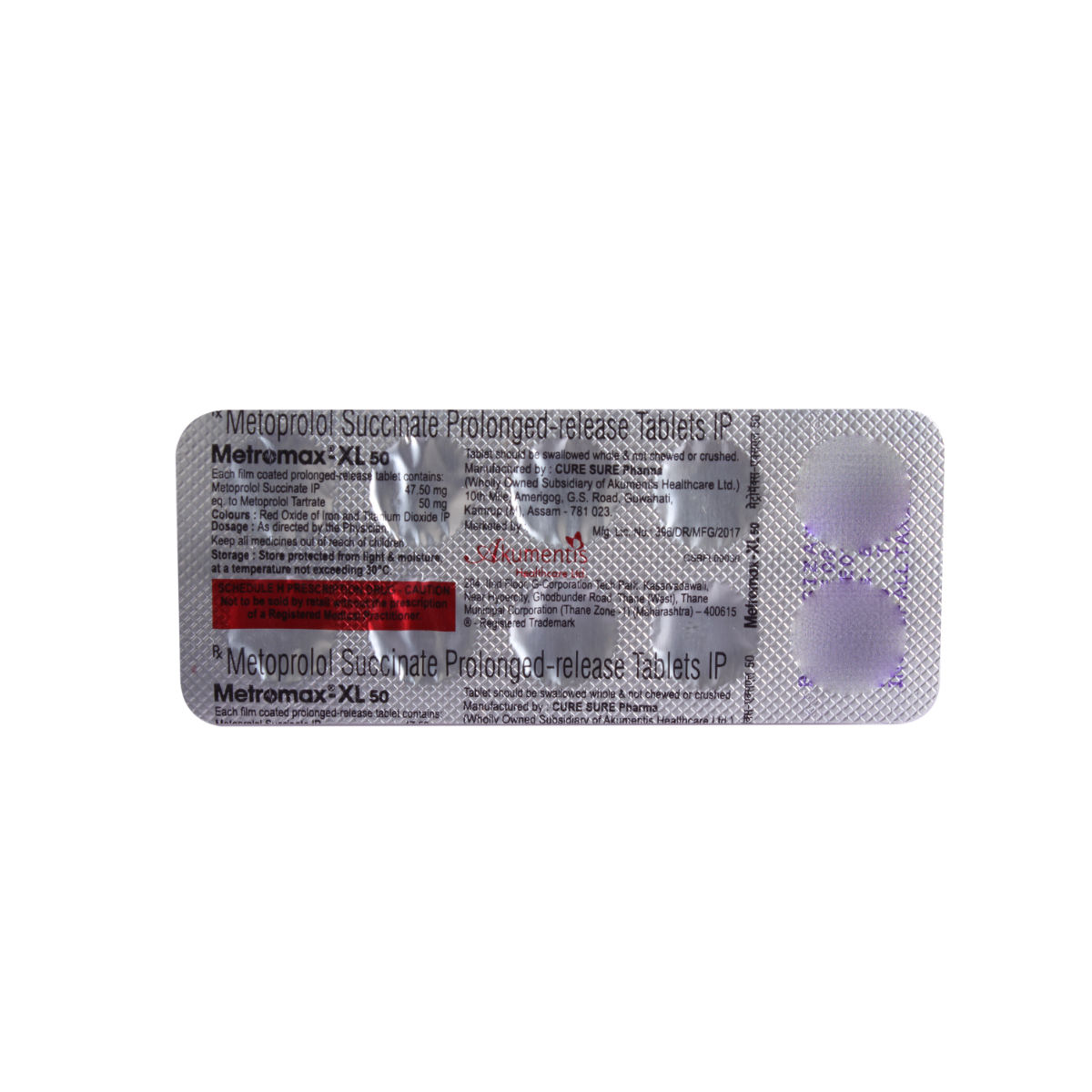 Metromax XL 50 Tablet | Uses, Side Effects, Price | Apollo Pharmacy