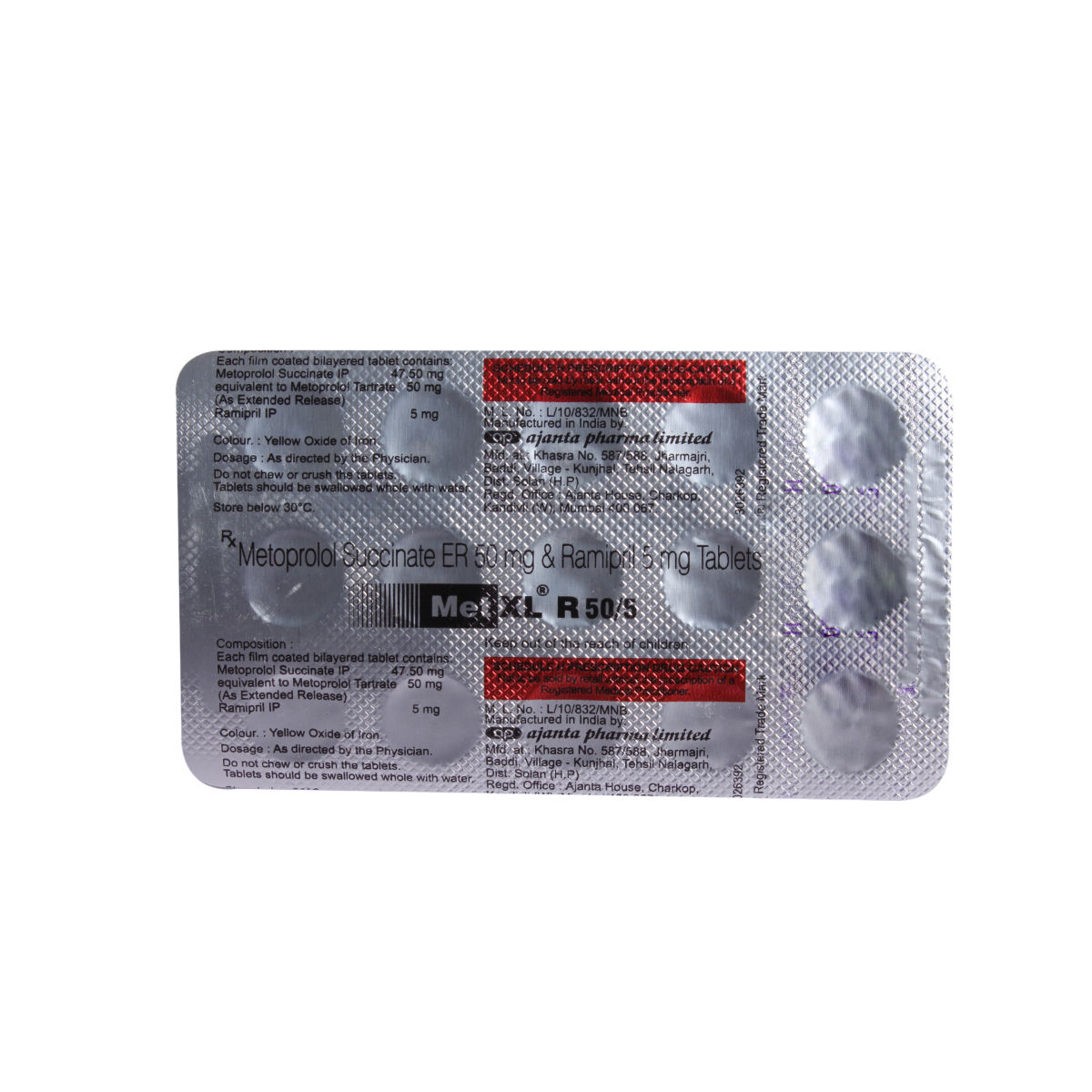Met XL R 50/5 Tablet 15's Price, Uses, Side Effects, Composition ...
