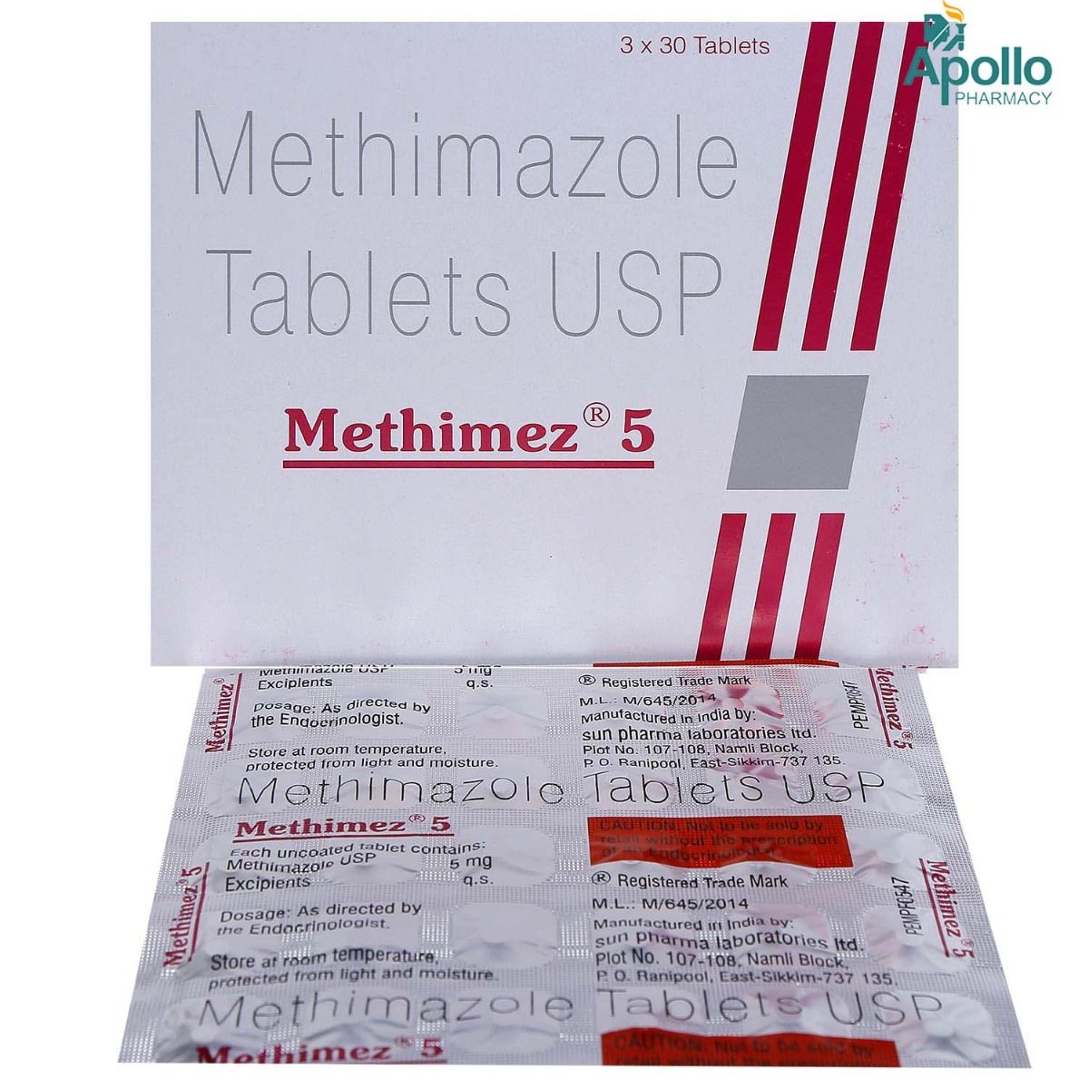 Methimez 5 Tablet 30's Price, Uses, Side Effects, Composition - Apollo ...