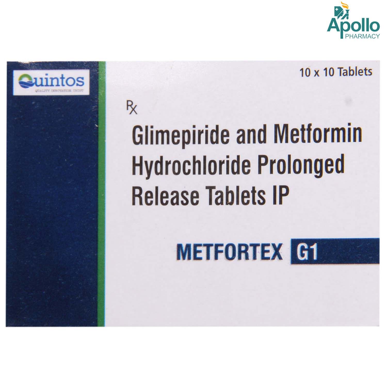 Metfortex G 1/500mg Tablet | Uses, Side Effects, Price | Apollo Pharmacy
