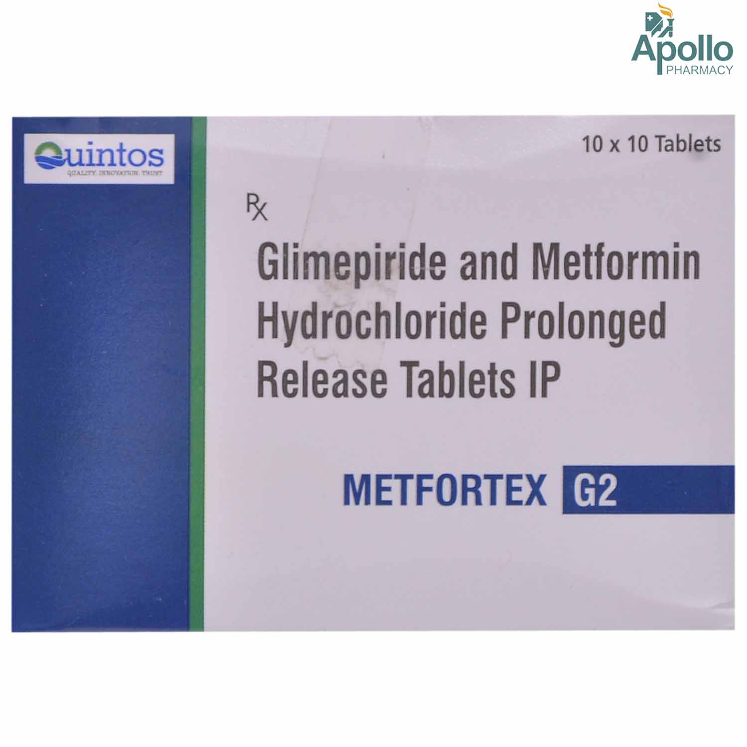 Metfortex G 2/500mg Tablet | Uses, Side Effects, Price | Apollo Pharmacy