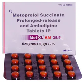 Met XL AM 25/5 Tablet | Uses, Side Effects, Price | Apollo Pharmacy