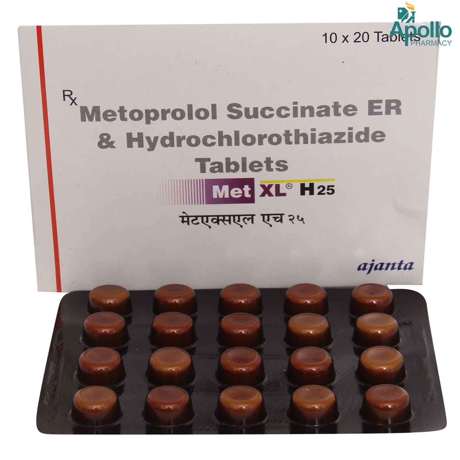 Met XL H 25 Tablet 20's Price, Uses, Side Effects, Composition - Apollo ...