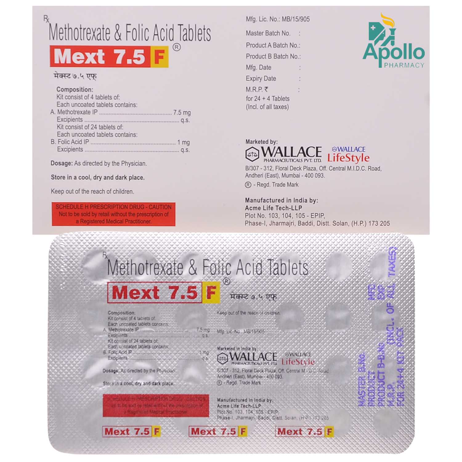 Mext F 7.5 Tablet | Uses, Side Effects, Price | Apollo Pharmacy