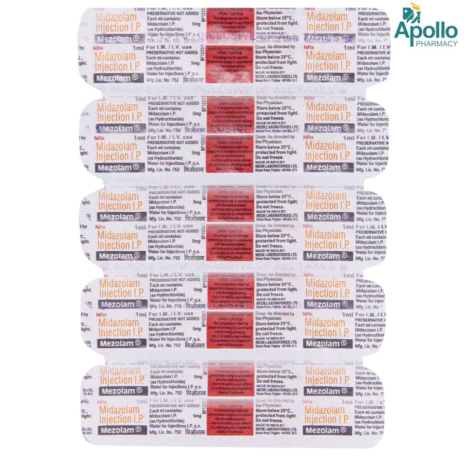 MEZOLAM 5MG INJECTION 1ML Price, Uses, Side Effects, Composition ...