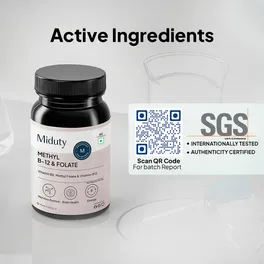 Buy Miduty Vitamin B12 Methyl Folate Fast Absorption Methylcoblamin ...