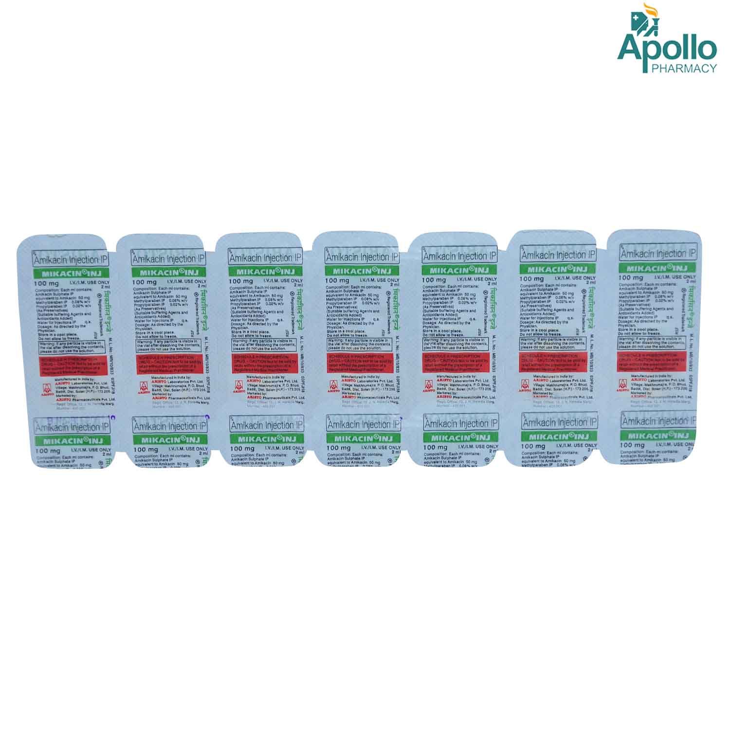 MIKACIN 100MG INJECTION 2ML Price, Uses, Side Effects, Composition ...