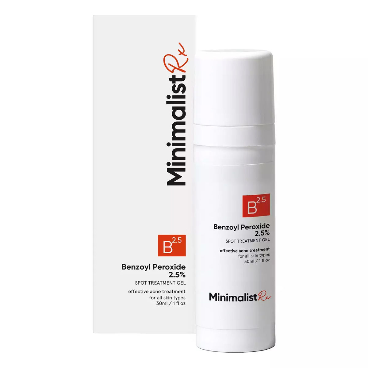 Buy Minimalist Rx Benzoyl Peroxide 2.5% Spot Treatment Gel, 30 ml | 19 ...
