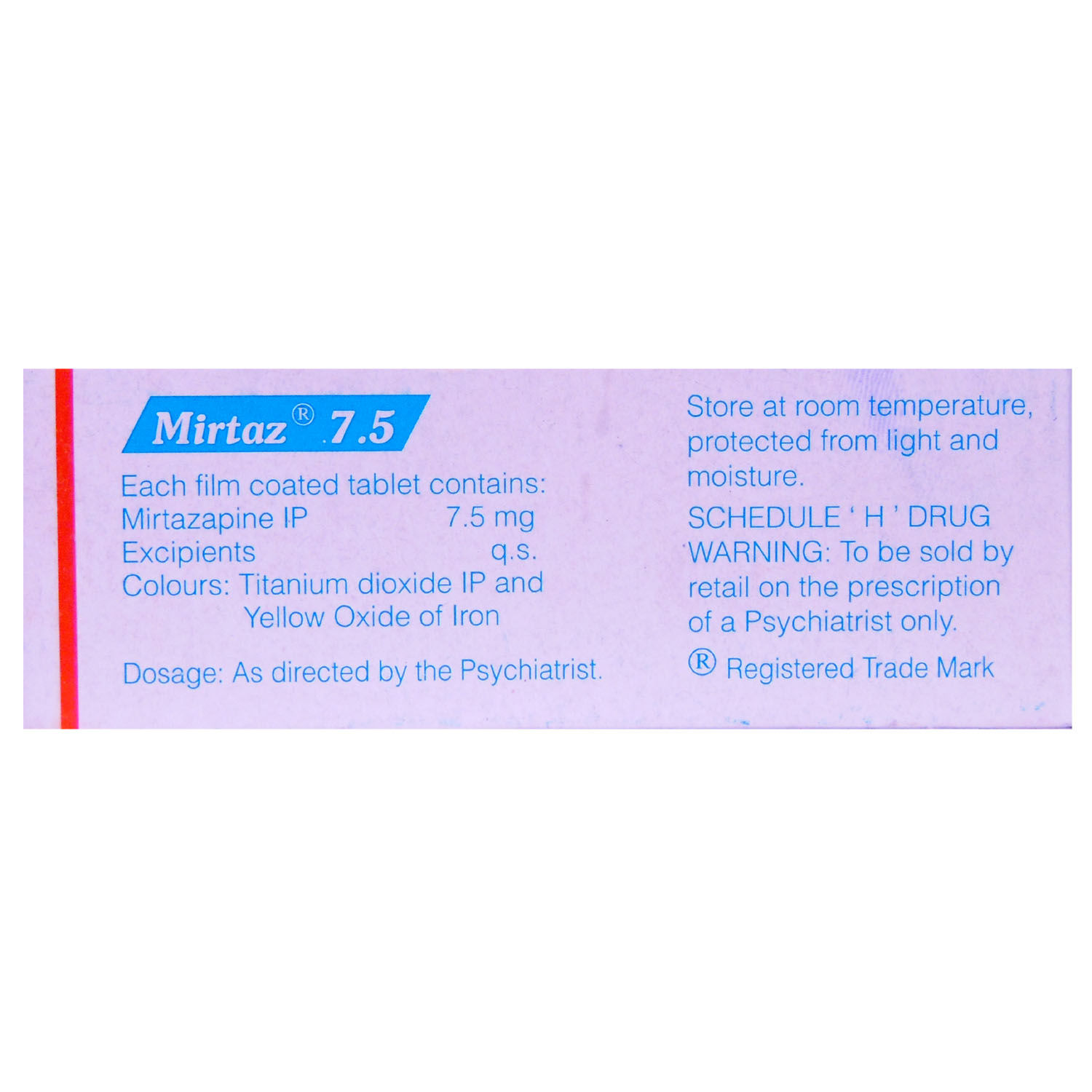 Mirtaz 7.5 Tablet 10's Price, Uses, Side Effects, Composition - Apollo ...