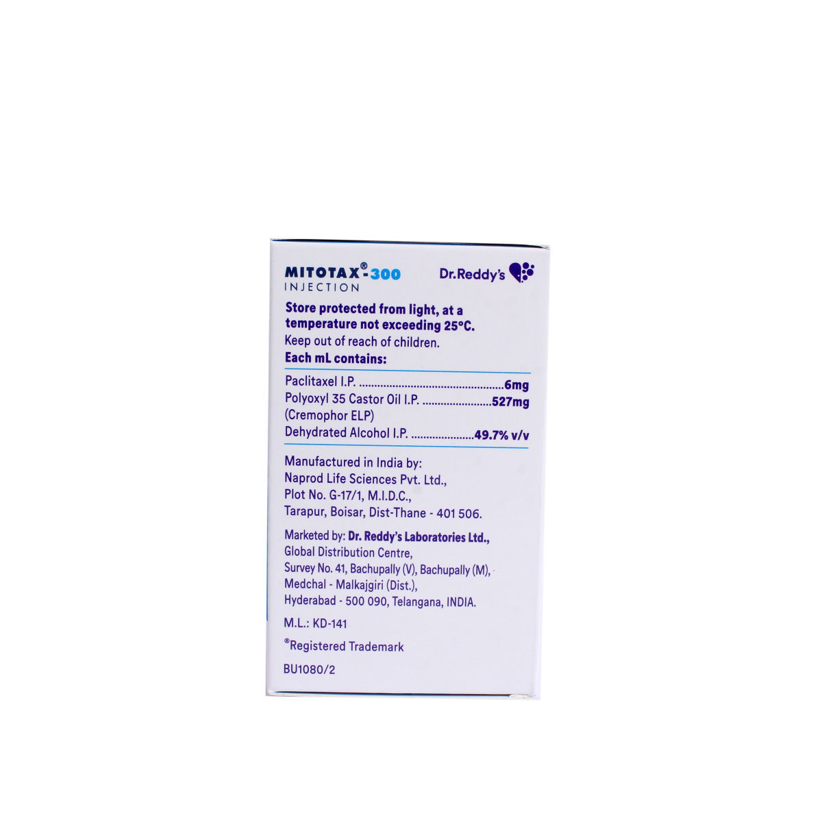 MITOTAX 300MG INJECTION 50ML Price, Uses, Side Effects, Composition ...