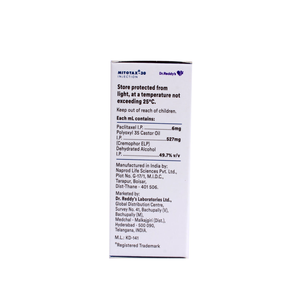 MITOTAX 30MG INJECTION 5ML Price, Uses, Side Effects, Composition ...