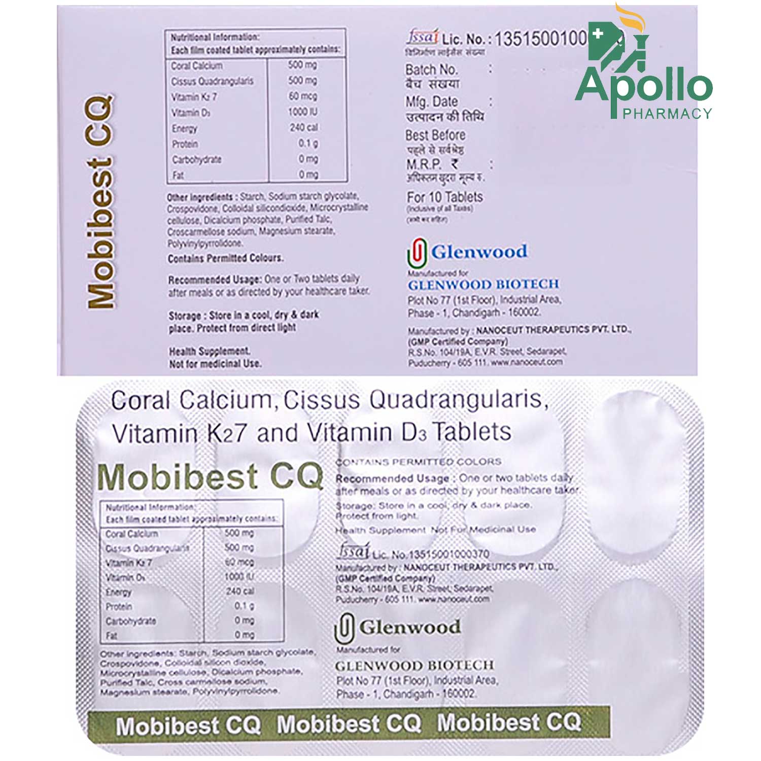 Mobibest Cq Tablet 10s Price, Uses, Side Effects, Composition - Apollo ...