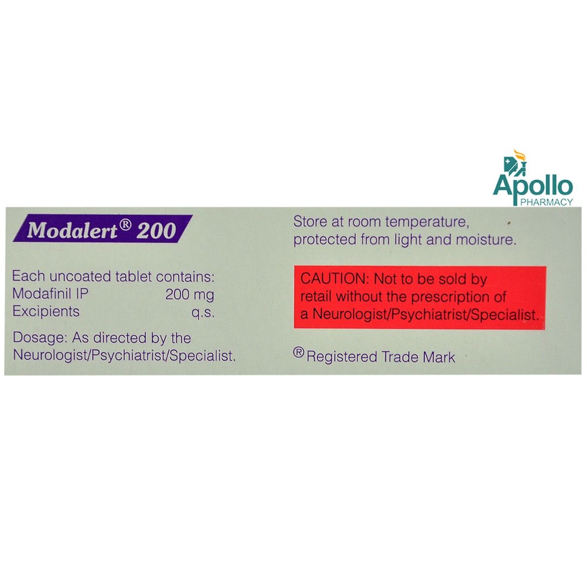 Modalert 200 Tablet | Uses, Side Effects, Price | Apollo Pharmacy