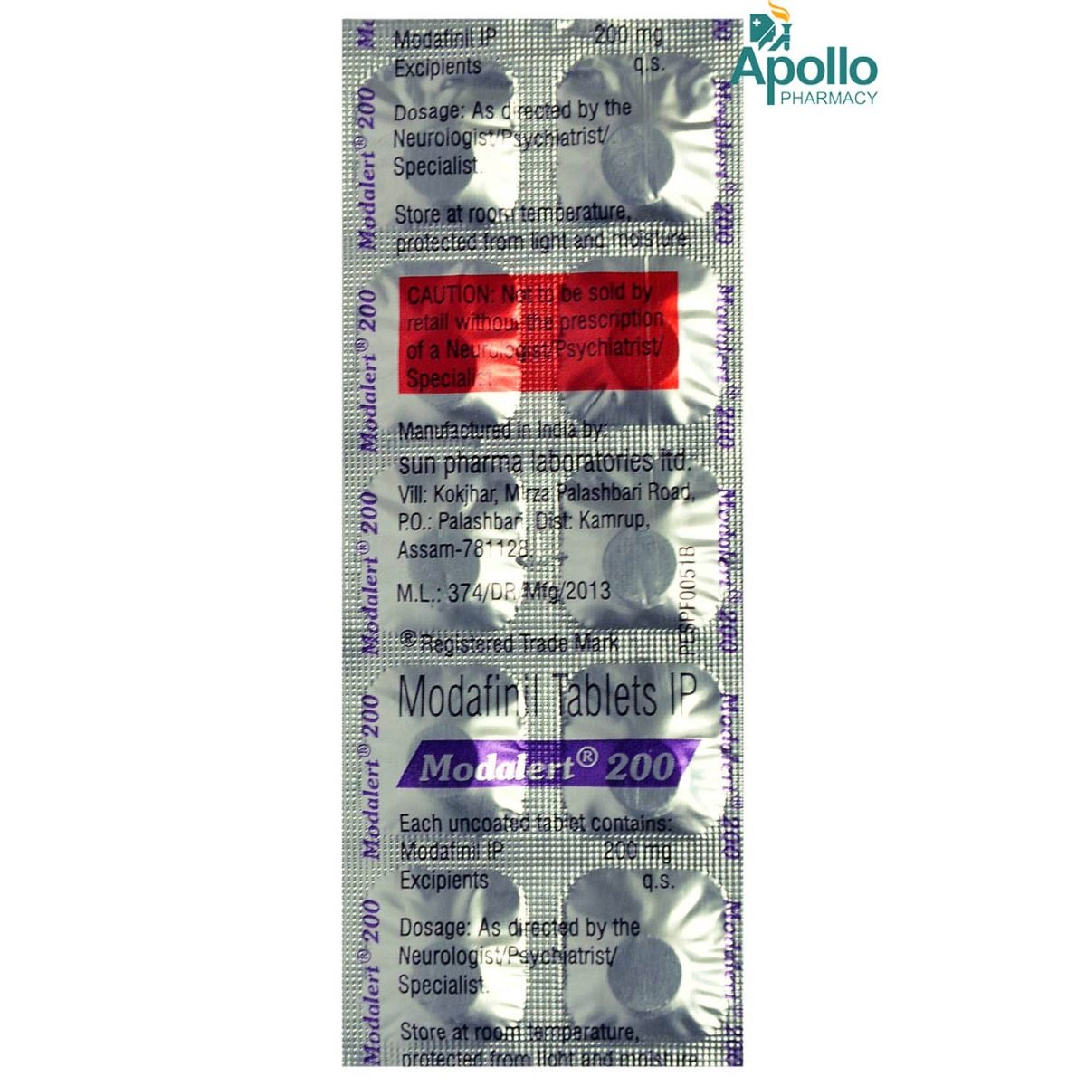 Modalert 200 Tablet | Uses, Side Effects, Price | Apollo Pharmacy