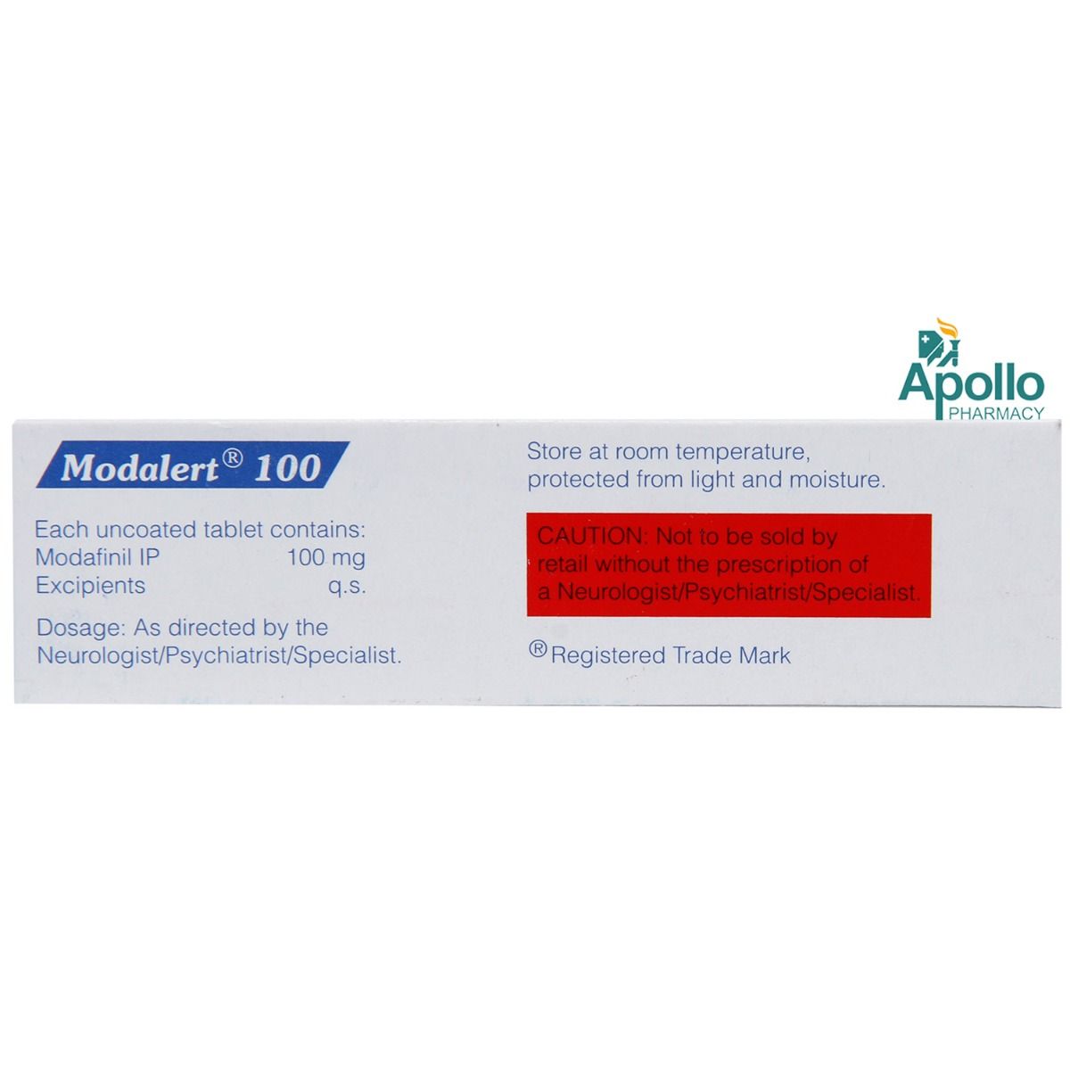 Modalert 100 Tablet | Uses, Side Effects, Price | Apollo Pharmacy