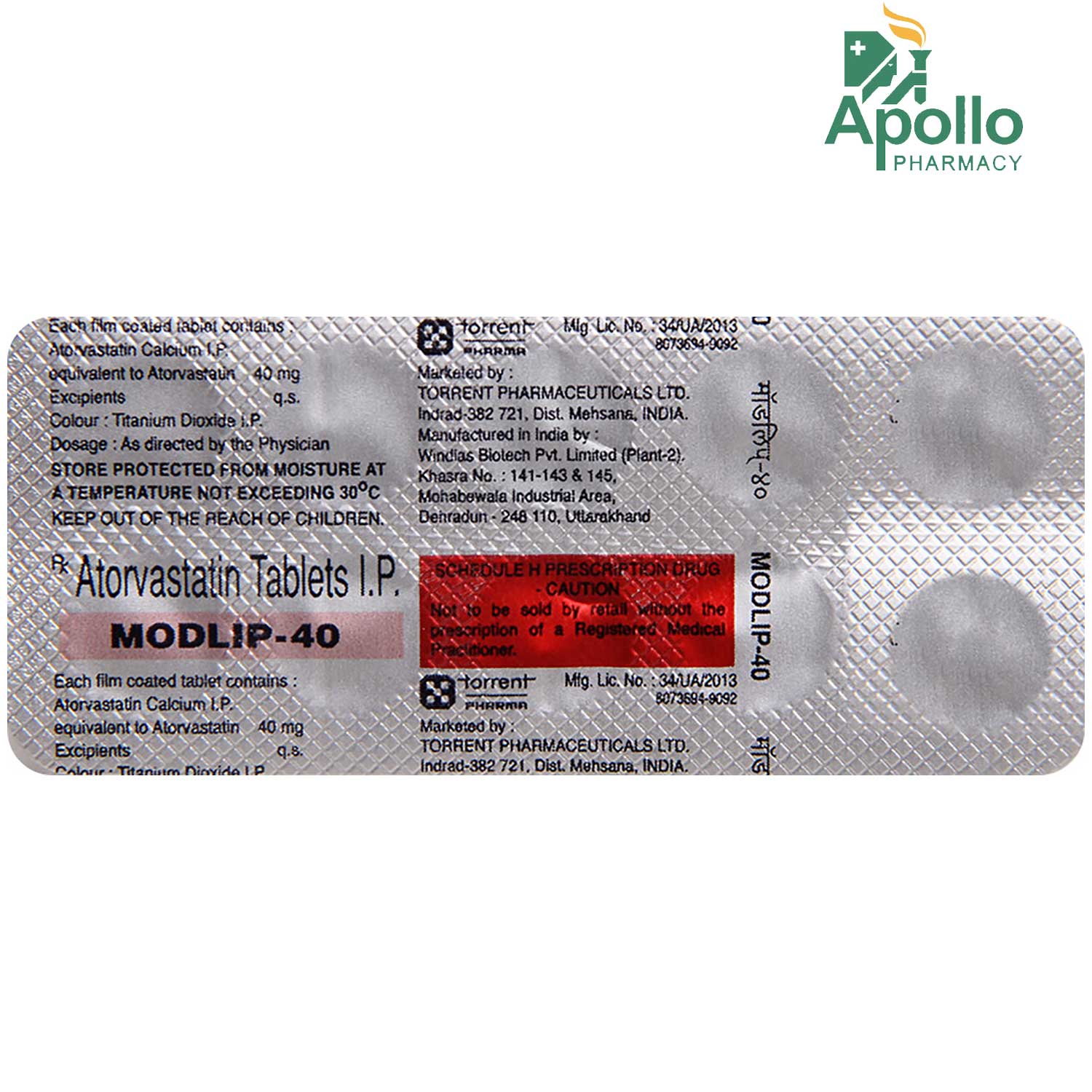 Modlip 40 Tablet 10's Price, Uses, Side Effects, Composition - Apollo ...
