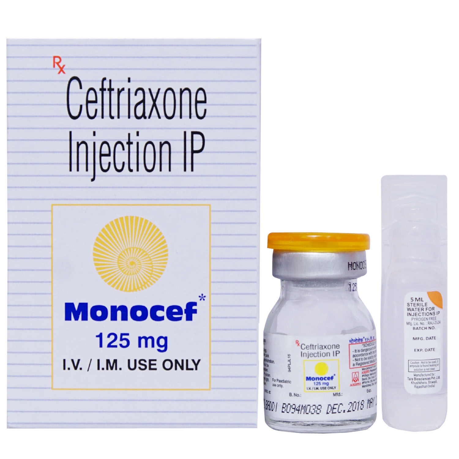 Monocef 125mg Injection 1's Price, Uses, Side Effects, Composition ...