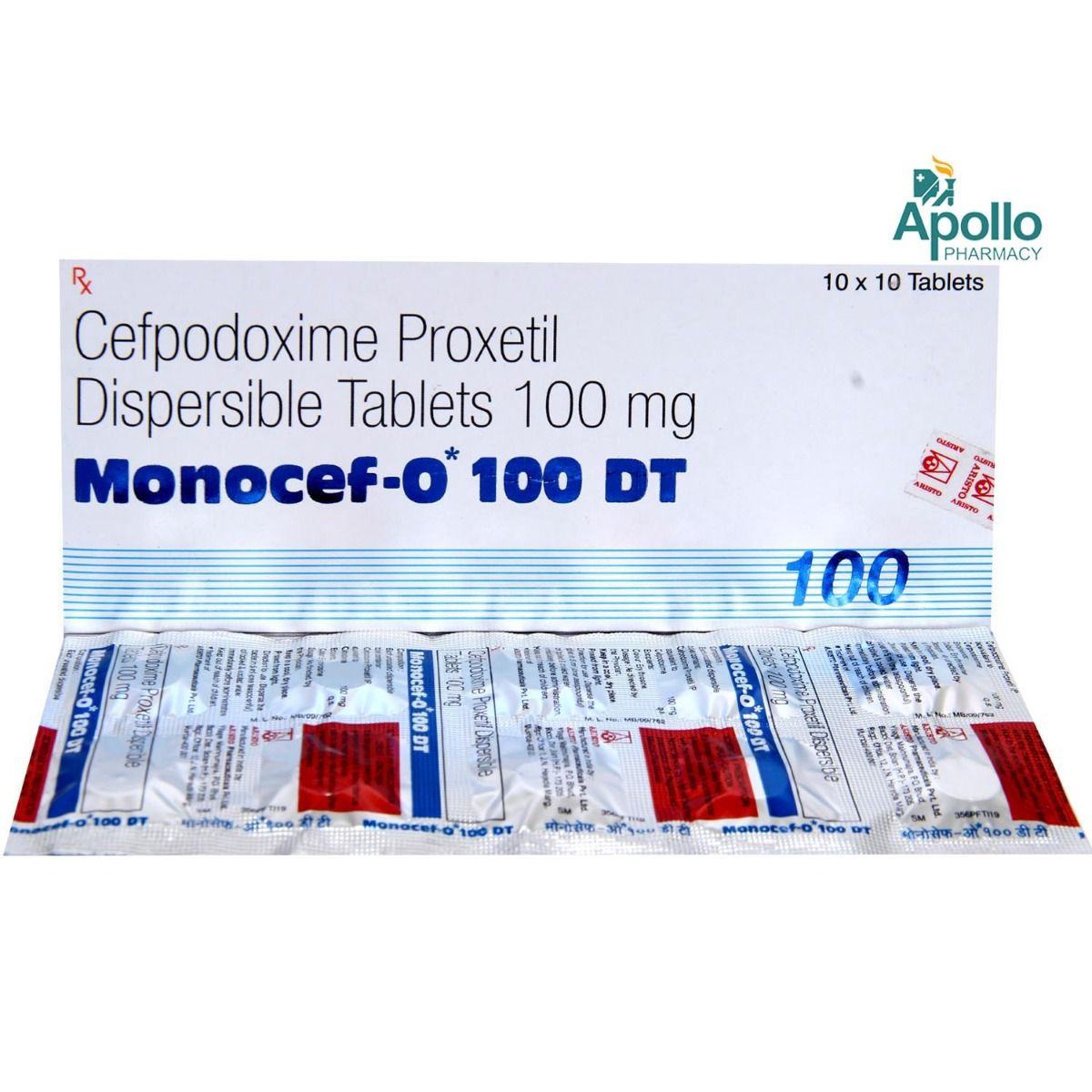 Monocef O DT 100 mg Tablet 10's Price, Uses, Side Effects, Composition ...