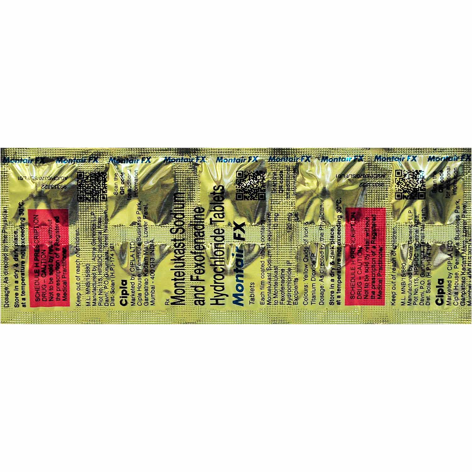 Montair FX Tablet 10's Price, Uses, Side Effects, Composition - Apollo ...