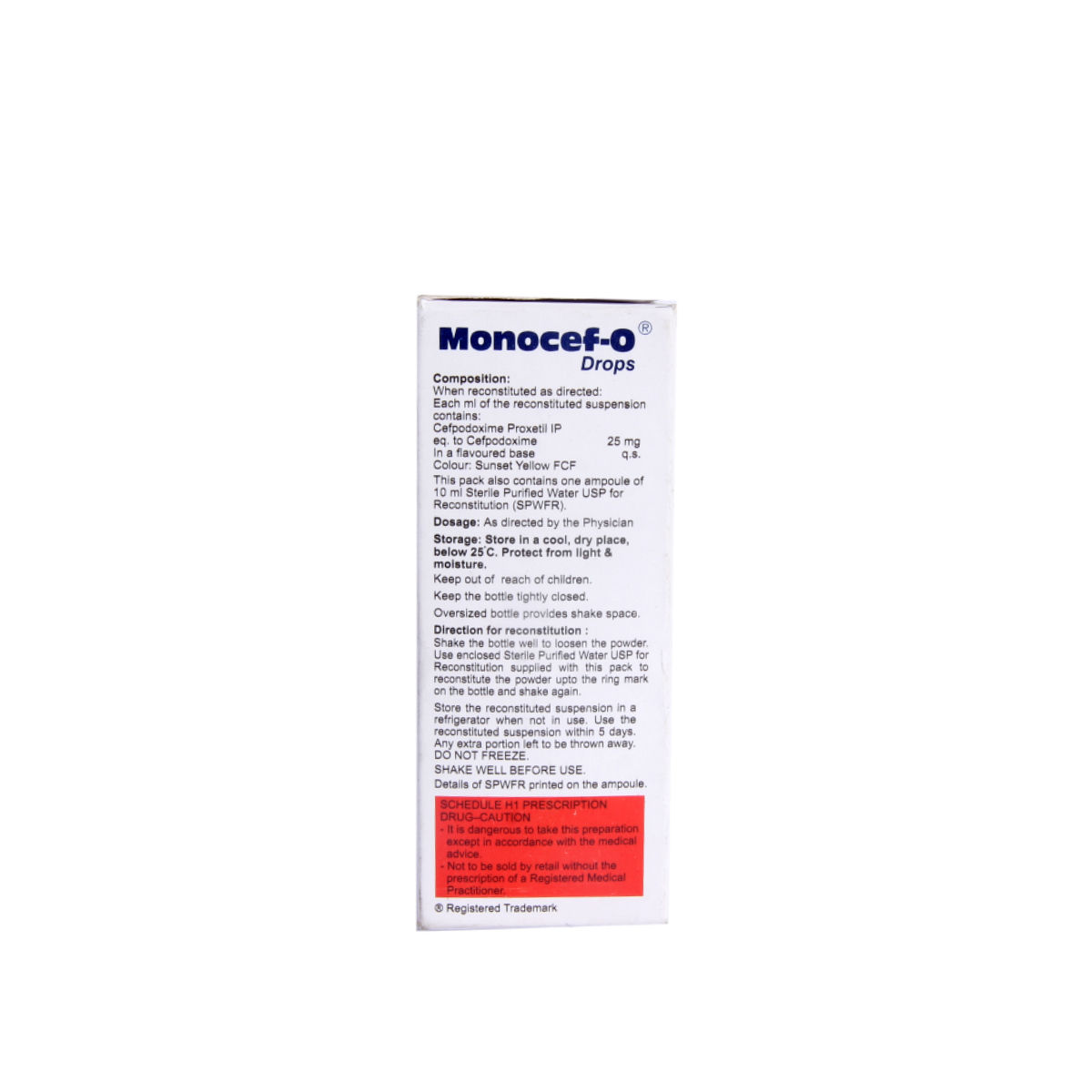 Monocef-O 25 mg Paed Drops 10 ml Price, Uses, Side Effects, Composition ...