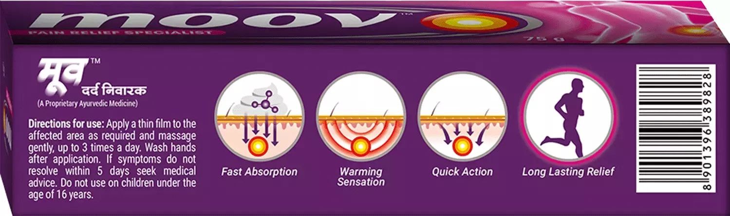 Moov Pain Relief Cream, 75 gm Price, Uses, Side Effects, Composition ...