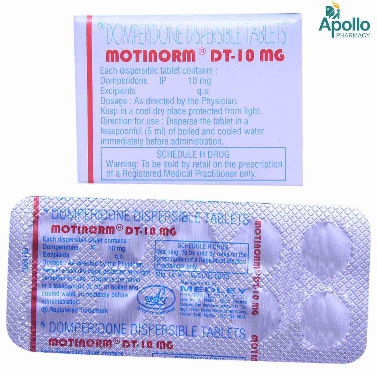 Motinorm DT 10MG Tablet 10's Price, Uses, Side Effects, Composition ...