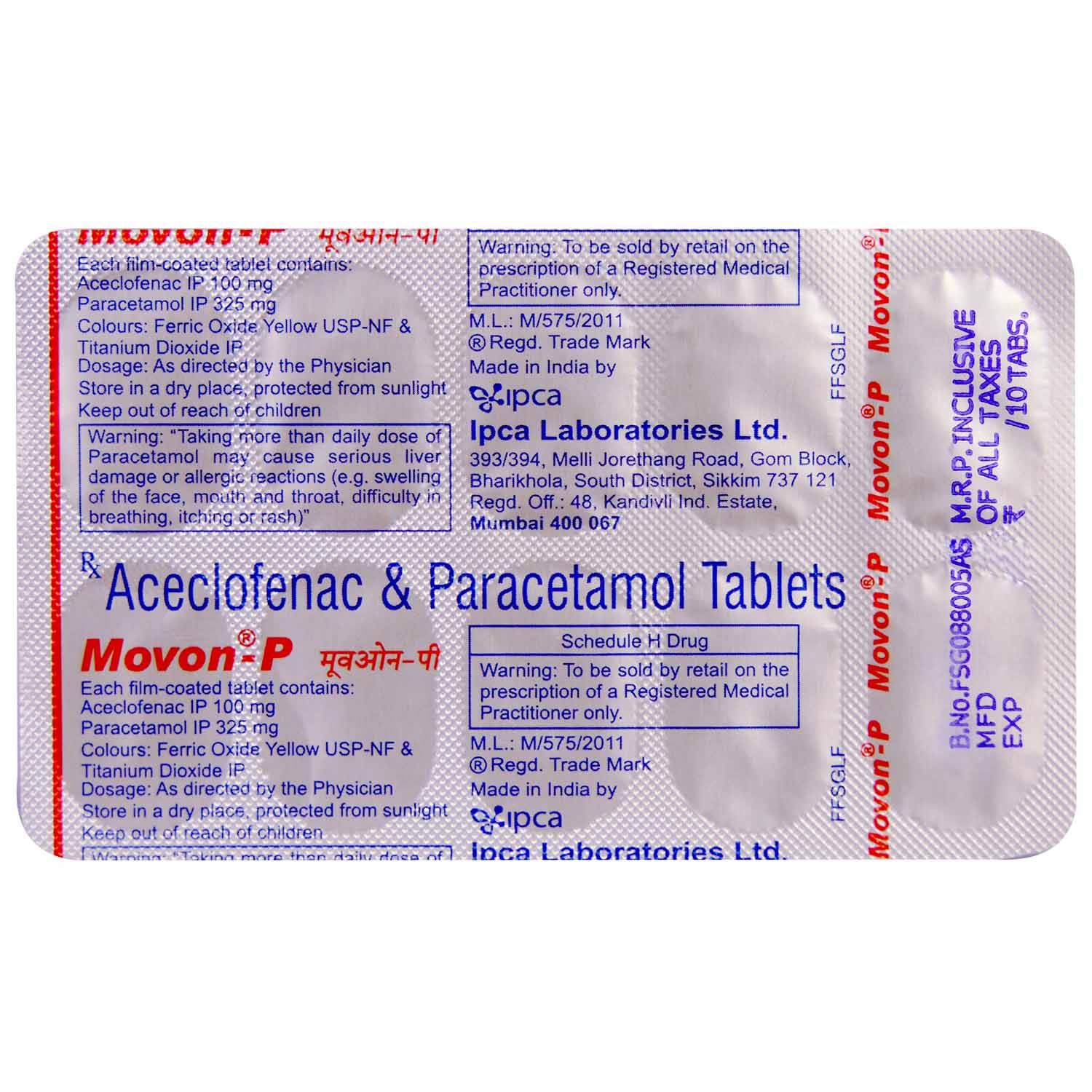Movon P Tablet 10's Price, Uses, Side Effects, Composition - Apollo ...
