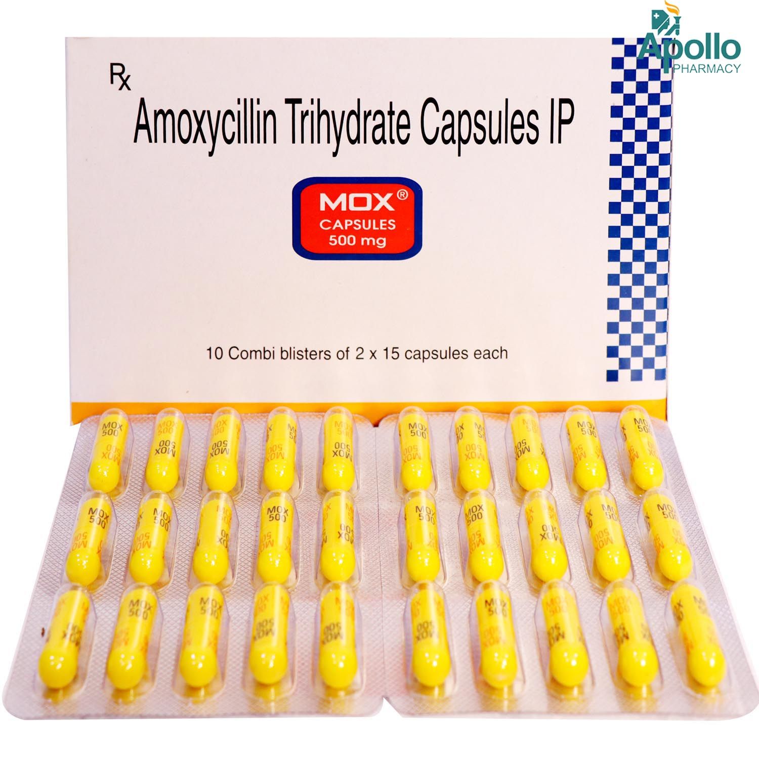 Mox 500 mg Capsule | Uses, Side Effects, Price | Apollo Pharmacy