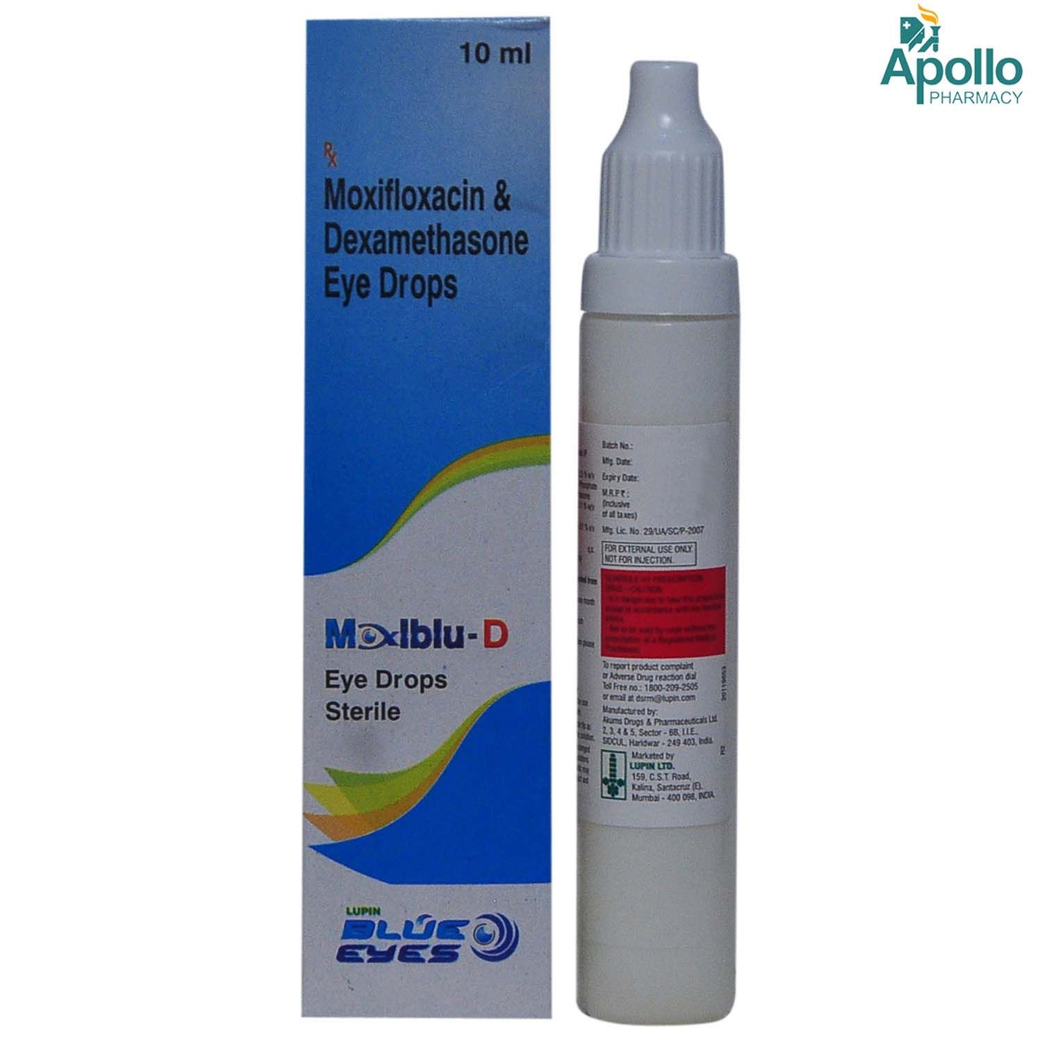 Moxiblu D Eye Drops | Uses, Side Effects, Price | Apollo Pharmacy